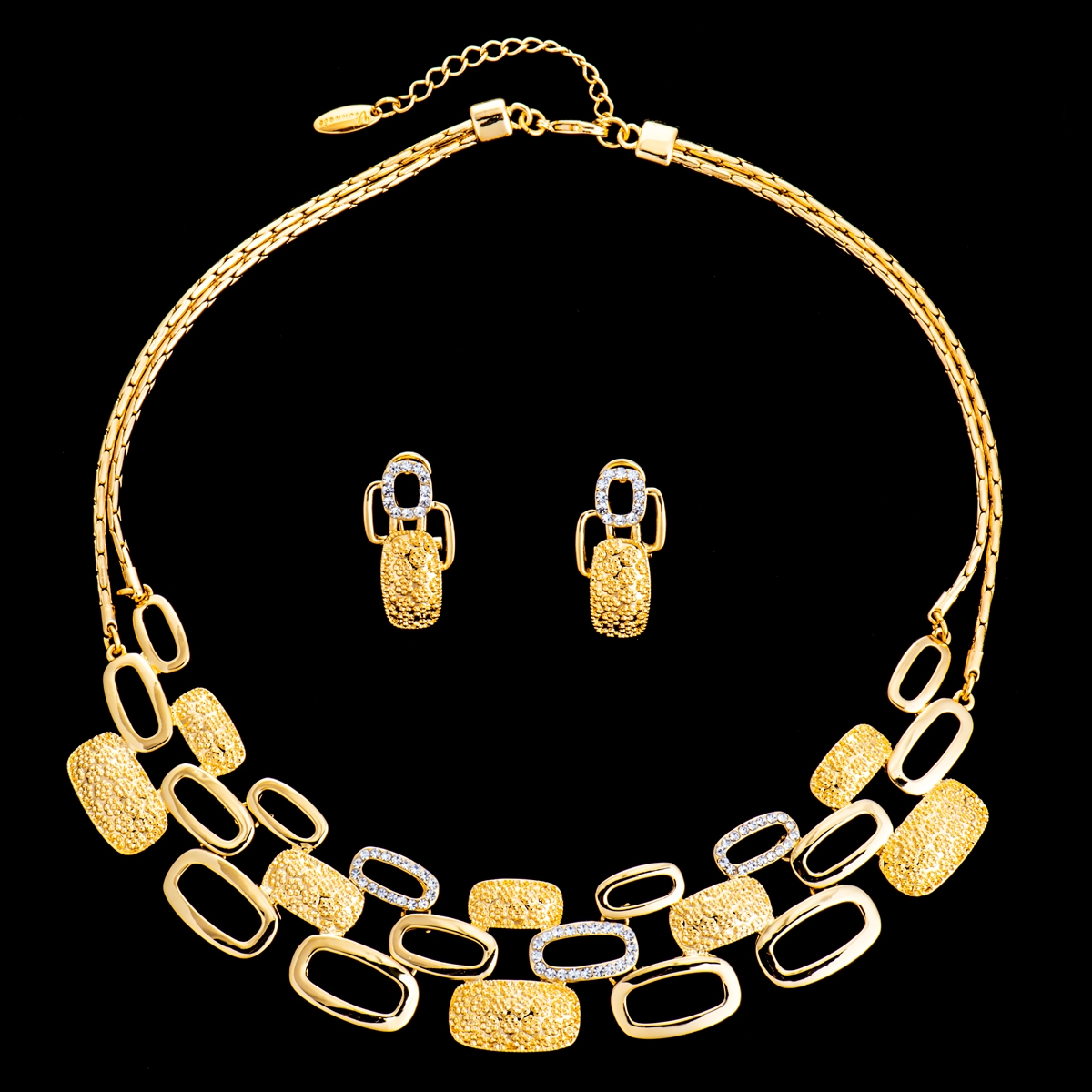 Comely Artificial Crystal Zinc-Alloy 2 Pieces Jewelry Sets