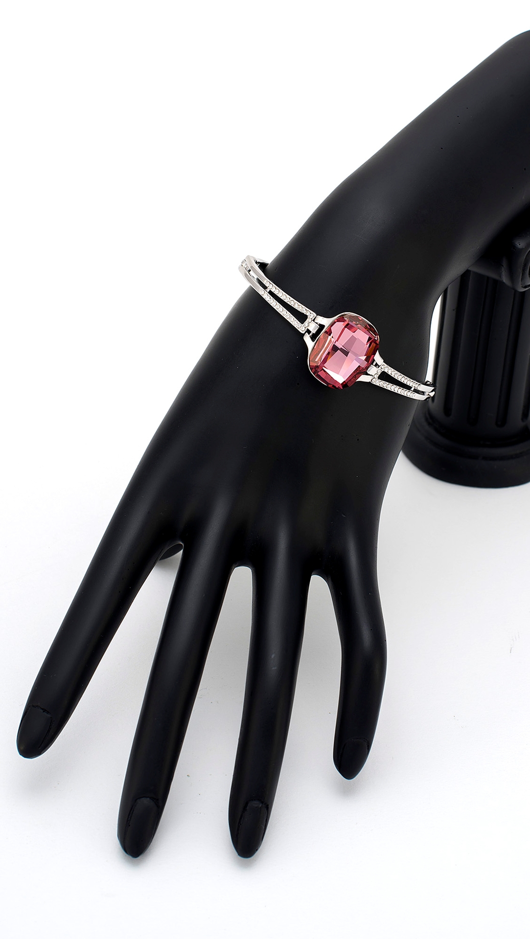 Fabulous Platinum Plated Wine Red Bangles
