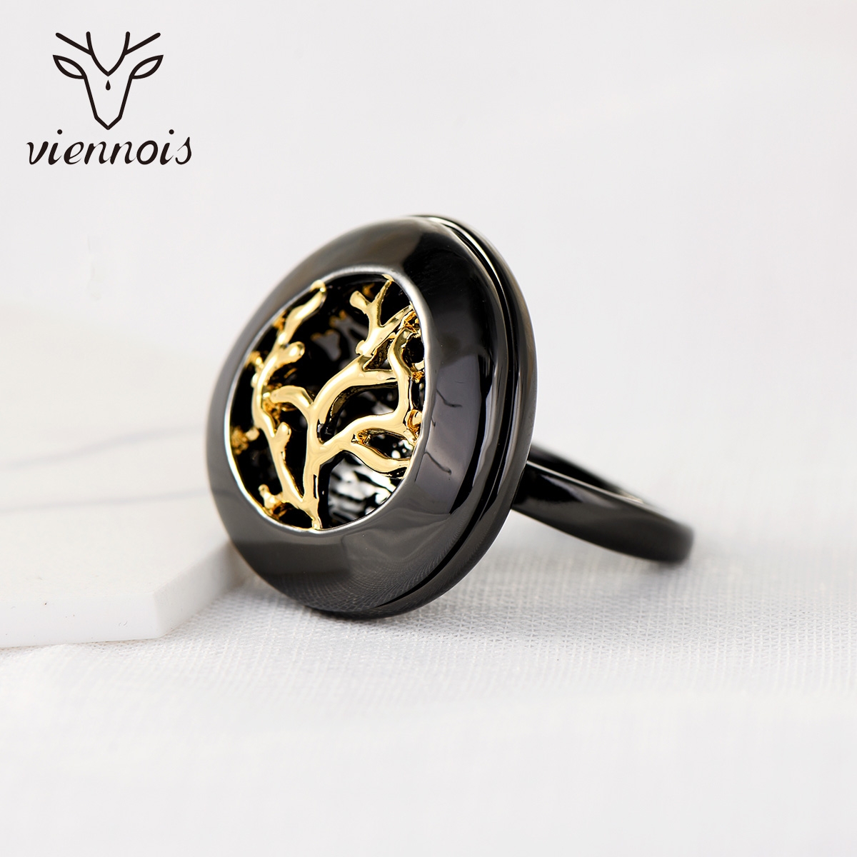 Nice Big Gold Plated Fashion Ring