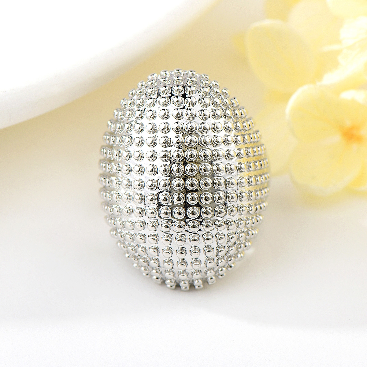 Impressive Gold Plated Big Fashion Ring from Certified Factory